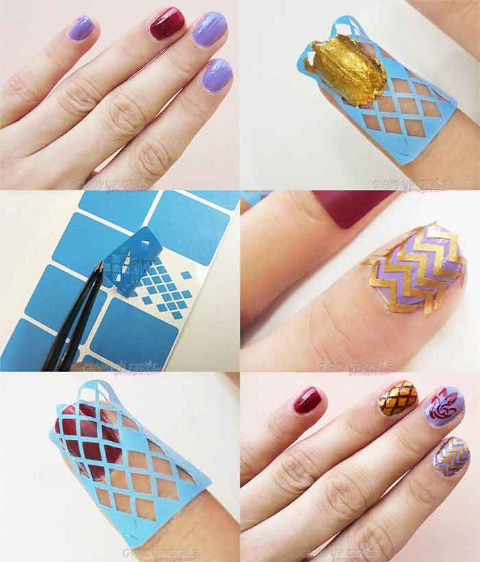 Nail Art Stencils From Kaymu Review NOTD And Tutorial Glam Up Girls